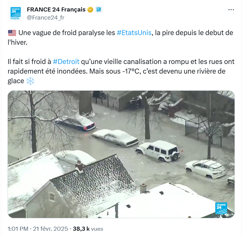 Climatisme : une vague de froid intense paralyse les USA, la pire ...