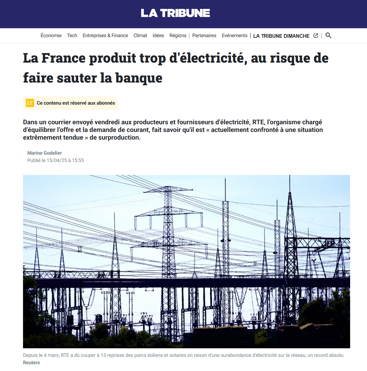 Arnaque : la France produit trop d'électricité, pourtant le prix du KWh ...